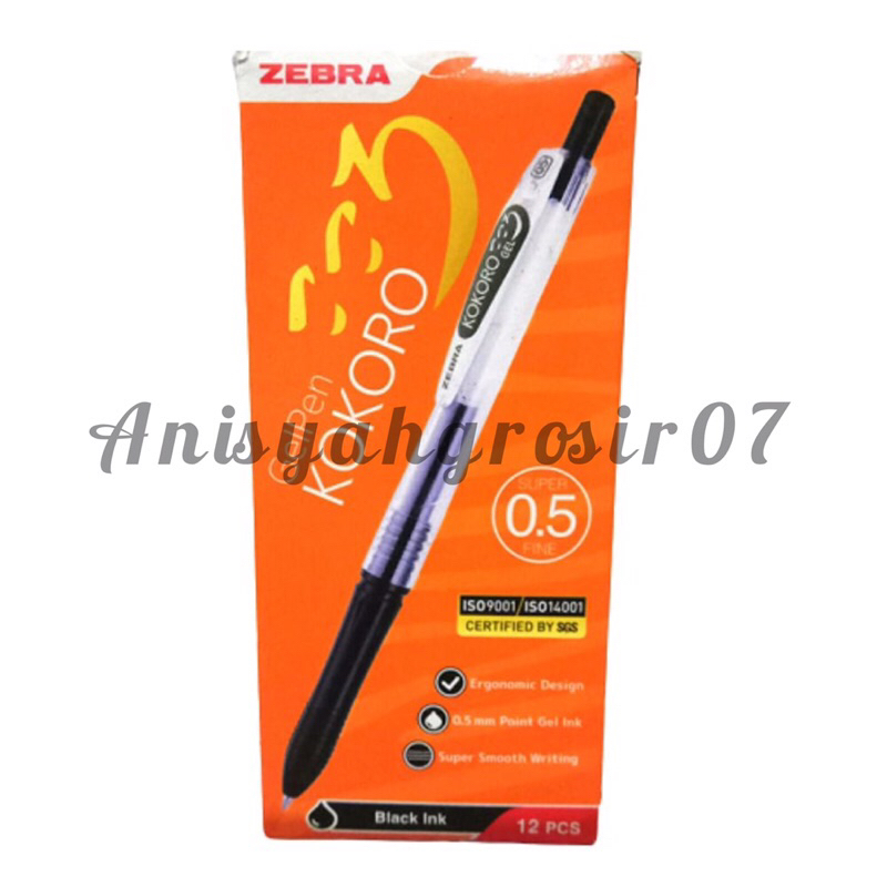 Jual (1 PC) Bulpen Pulpen Bolpoin Gel Zebra Kokoro 0.5mm hitam | Shopee ...