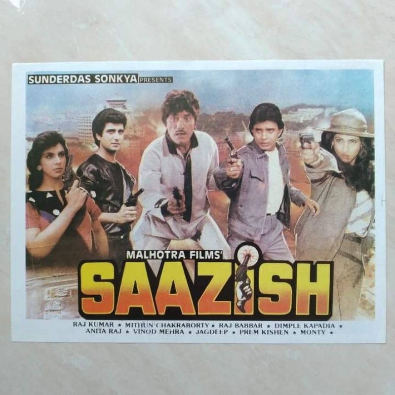 Jual Flyer Film Jadul Lawas India Bollywood Saazish 1989 | Shopee Indonesia