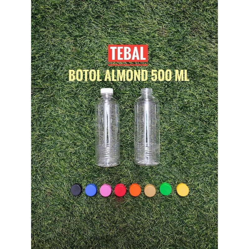 Jual Botol Almond 500ml Tebal / Botol Plastik 500ml / Botol Susu ...