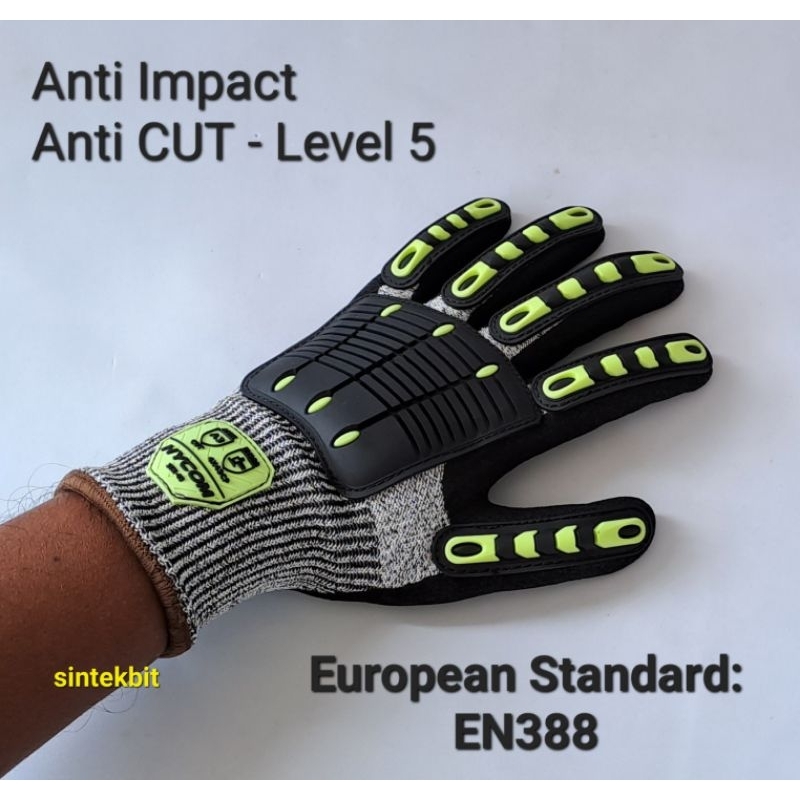 Jual Sarung tangan kerja safety Anti IMPACT dan Anti CUT Level 5 ...
