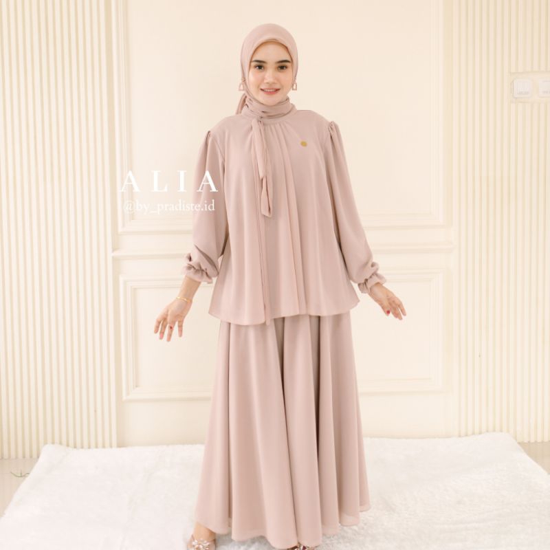 Jual ALIA ONE SET / OUTFIT LEBARAN / ONE SET SIMPLE / OUTFIT KONDANGAN ...