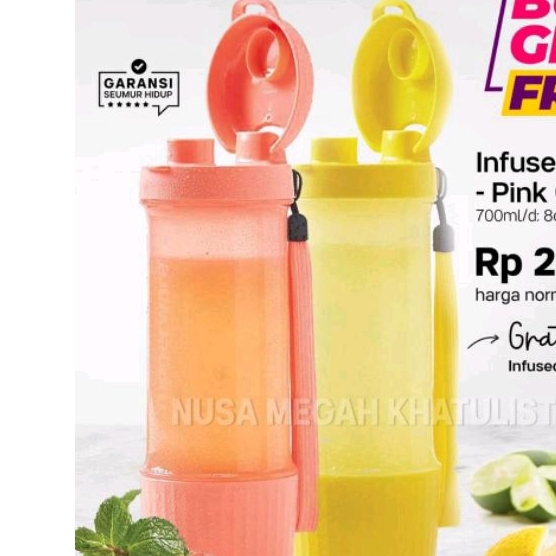 Jual tupperware infused2go (1) infused water 700 ml | Shopee Indonesia