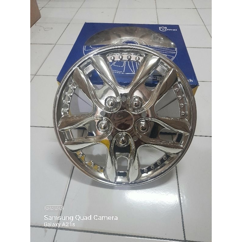 Jual Wheel Dop Cover Velg Standar Kaleng Dop Roda Ring 13 Warna Chrome ...