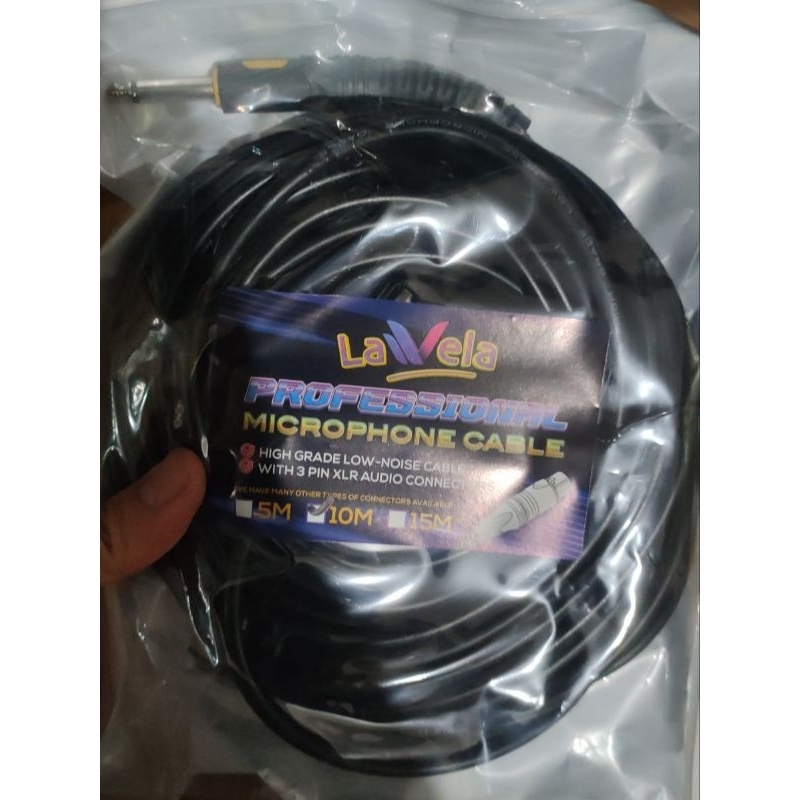 Jual kabel microphone/kabel mik 10 meter hitam LAVELA/labas | Shopee ...
