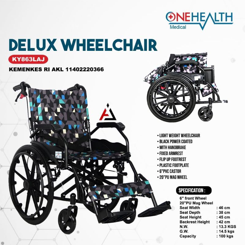 Jual Kursi Roda Traveling Onehealth / Serenity Kursi Roda Semi ...