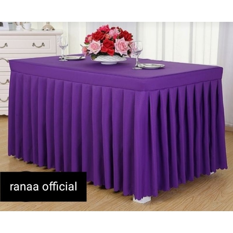 Jual skirting dekorasi meja rok meja tinggi 75cm hiasan penutup ...