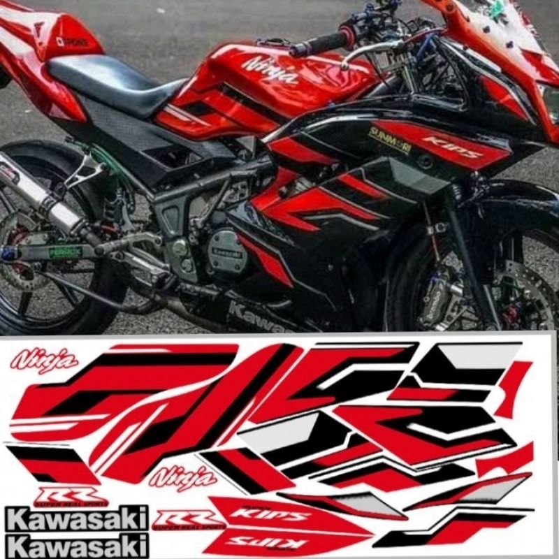 Jual sticker striping kawasaki ninja rr new se 2015 laminasi glossy ...