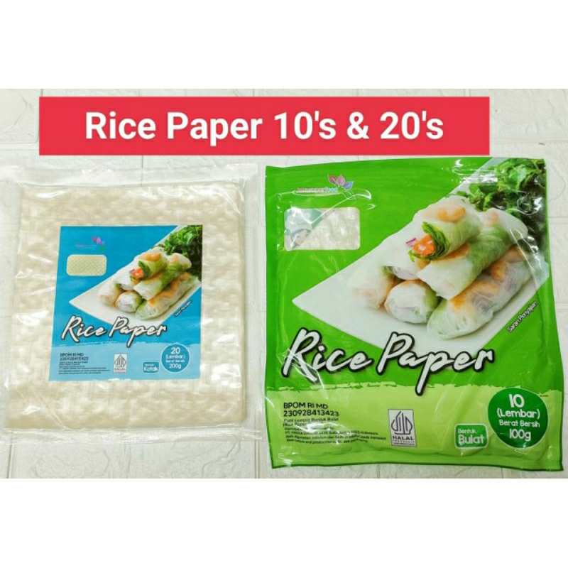 Jual Rice paper/bentuk bulat&kotak/isi 10&20 lembar | Shopee Indonesia