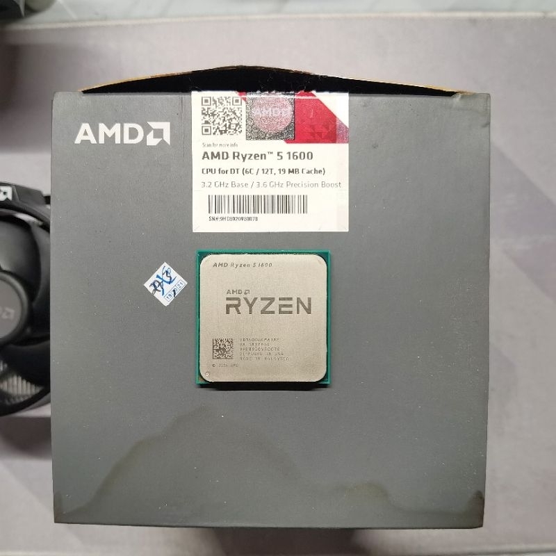 Jual RYZEN 5 1600 CPU FULLSET BOX FAN CPU AMD RYZEN 5 1600 CPU RYZEN ...