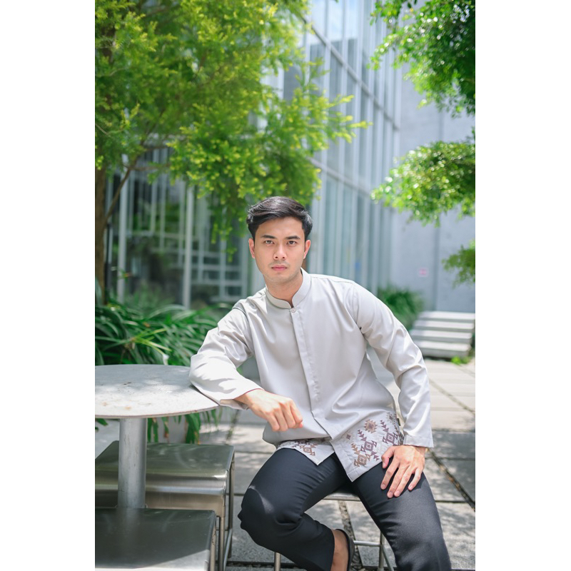 Jual Syfa Rahman - Baju Kemeja Koko Bordir Lengan Panjang Katun Zaki ...