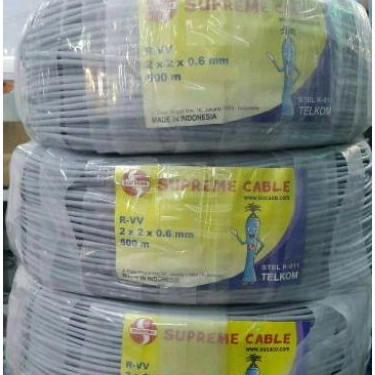 Jual kabel telepon kabel telpon isi 4 supreme 2 pair per roll 500meter ...