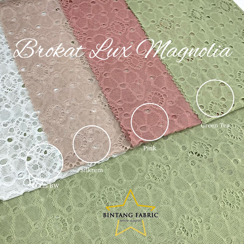 Jual Brokat Brukat Lux Lace Cord Kain Kebaya Magnolia per 0,5 meter ...