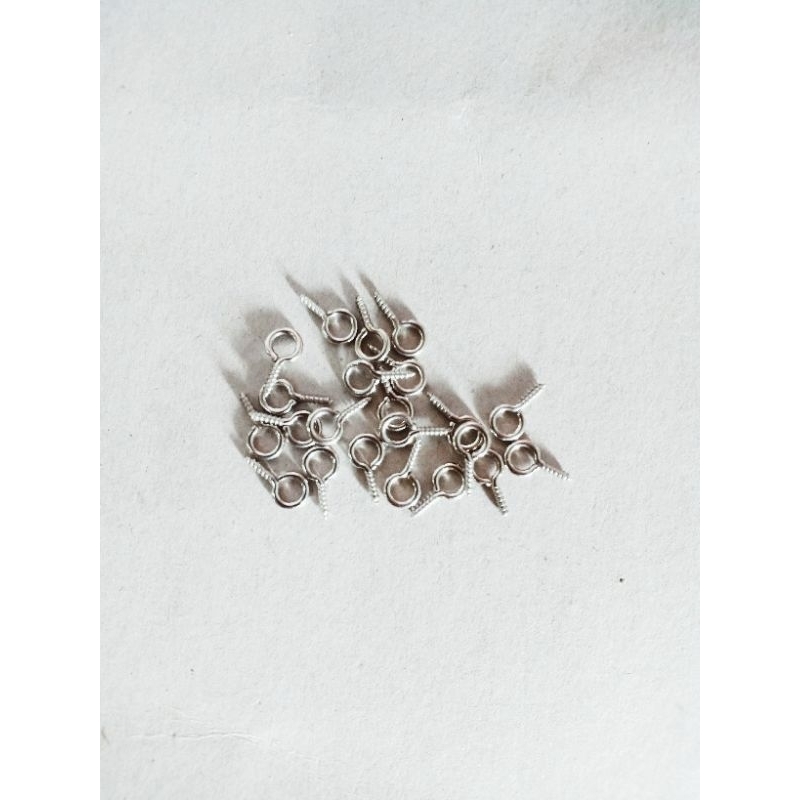 Jual SEKRUP ULIR BULAT RING PAKU GANTUNGAN KUNCI NIKEL SILVER | Shopee ...