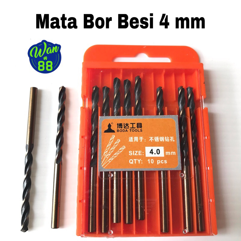 Jual Mata Bor Besi HSS 4 mm BODA harga per 1 pc | Shopee Indonesia