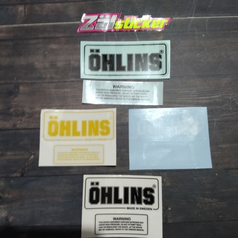 Jual STICKER OHLINS WARNING TRANSFARAN PRINCUT | Shopee Indonesia
