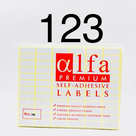 Jual STICKER LABEL ALFA 123 / Stiker Sticker Label Nama Undangan Harga ...