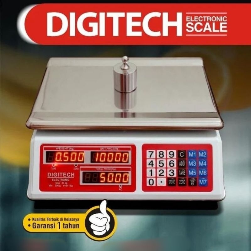 Jual Timbangan Digital Merk Digitech Kapasitas 40 Kg | Shopee Indonesia