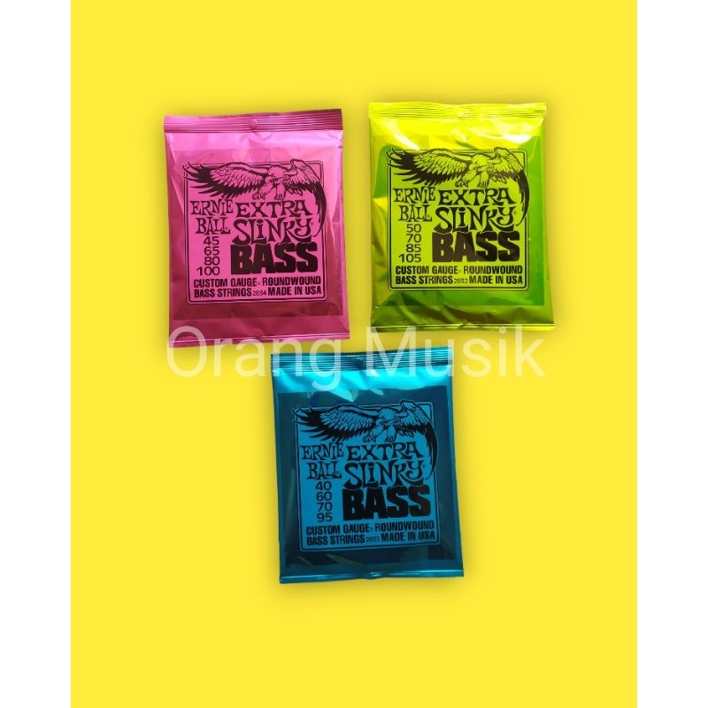 Jual Senar Bass Ernie Ball 4 String Ukuran 040/095, 045/100, dan 050/ ...