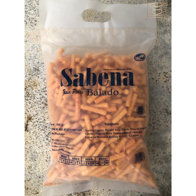 Jual Makanan Ringan Kripik Sabena Balado / Sabena Stik Varian Rasa ...