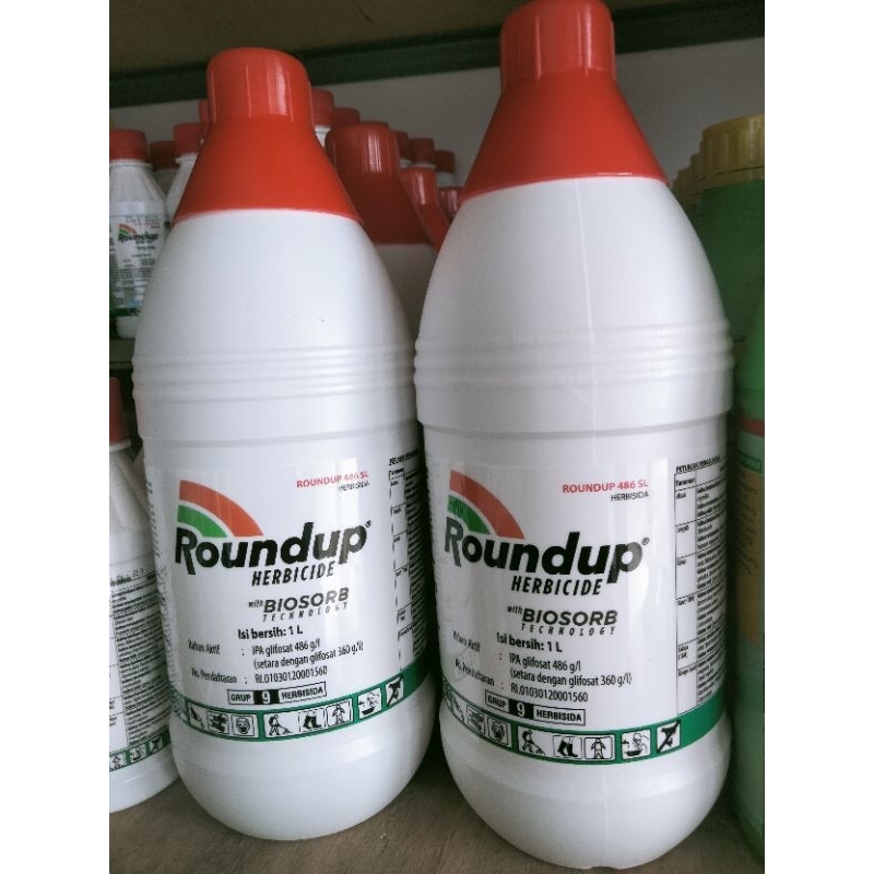 Jual RACUN RUMPUT ROUNDUP 486 SL HERBISIDA SISTEMIK KEMASAN 1LTR ...