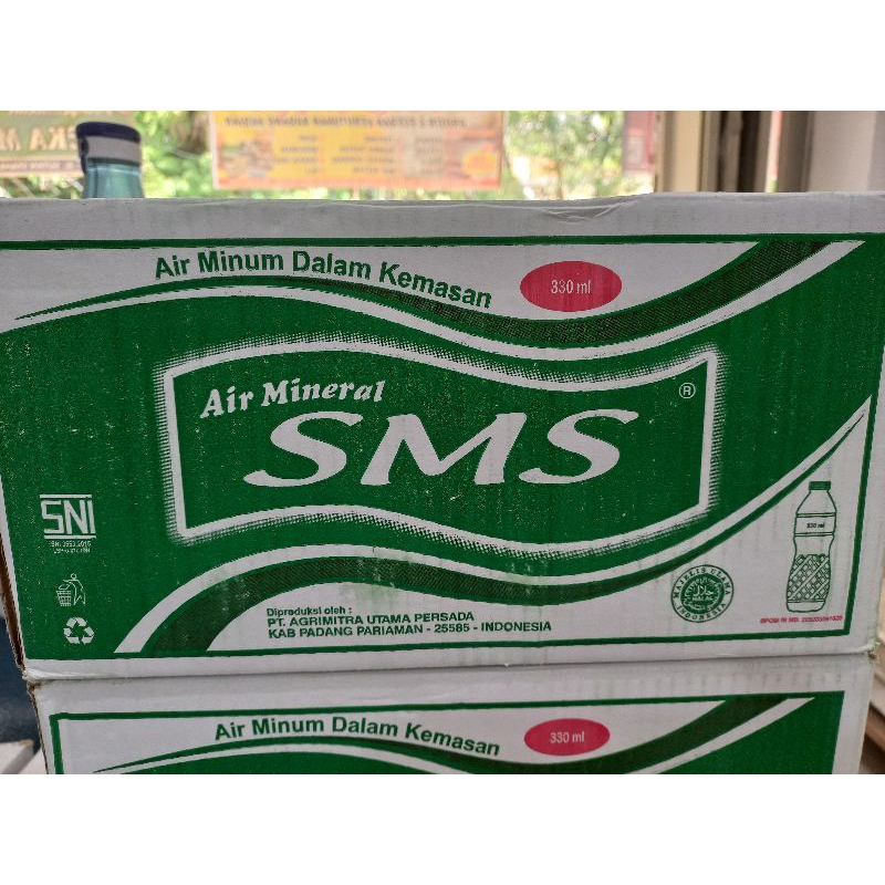 Jual SMS AIR MINERAL BOTOL 330ML 1 DUS ISI 24 BOTOL | Shopee Indonesia