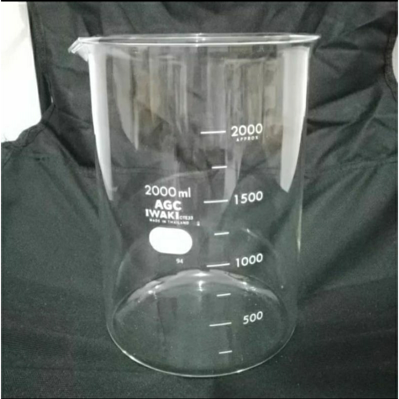 Jual Beaker Glass 2000ml Iwaki. Beaker Iwaki 2L. Gelas Piala 2L iwaki ...