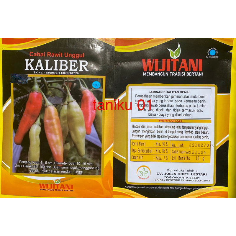 Jual Benih Cabai Rawit Unggul Kaliber Wijitani 10 gram | Shopee Indonesia