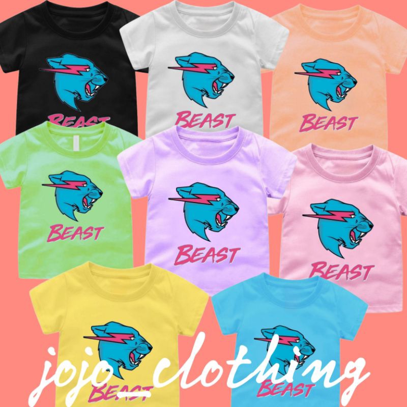 Jual baju kaos atasan anak cowok cewek gambar Mr beast mister bis viral ...