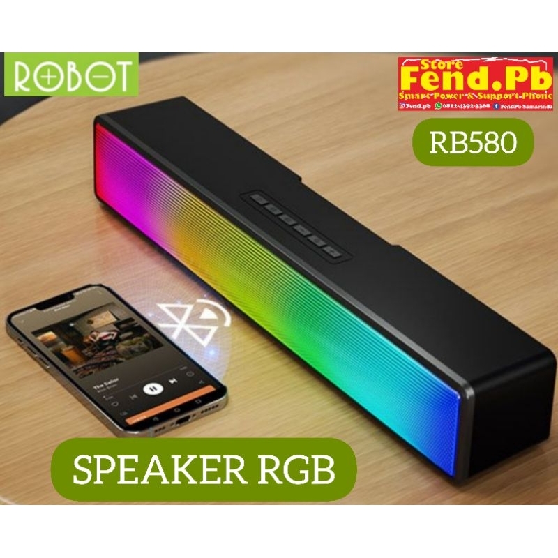 Jual SPEAKER ROBOT RB580 RGB SOUNDBAR 4X POWERFULL BASS BLUETOOTH 5.1 ...