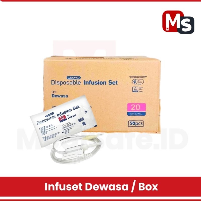 Jual Infuset Onemed Dewasa & Anak Infusion Set Isi 50 Pcs / Box ...
