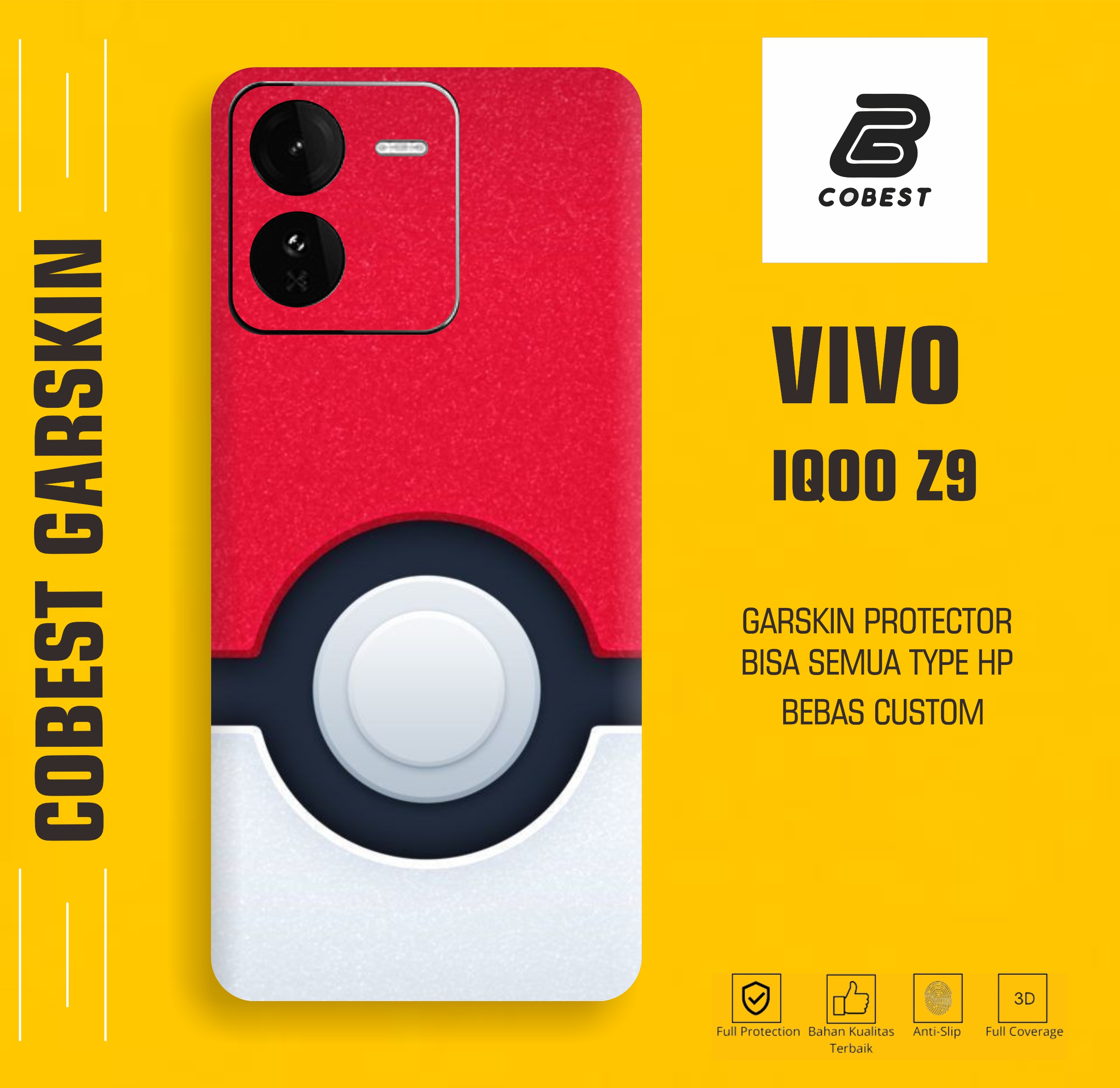 Jual *Bonus1* Vivo IQOO Z9 Garskin Case Bisa Custom Motif | Shopee ...