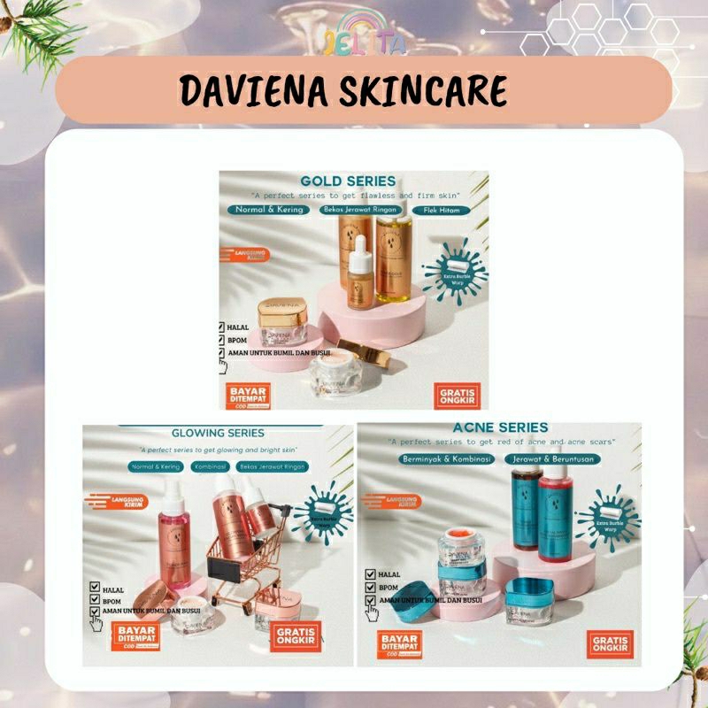 Jual PAKET DAVIENA SKINCARE/DAVIENA GLOWING/DAVIENA GOLD/DAVIENA ACNE ...