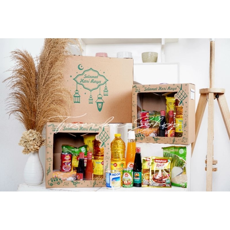 Jual Parcel Lebaran Sembako Premium Free Kartu Ucapan Emas 24k | Shopee ...