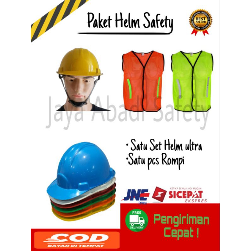 Jual Paket Safety ( Helm proyek satu set lengkap inner dan Tali dagu ...