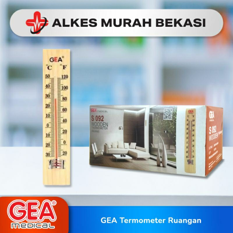 Jual GEA S-092 Thermometer Ruangan Manual S092/Thermometer Kayu ...