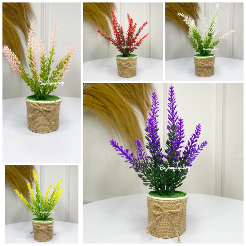 Jual BUNGA GONI MINI LAVENDER ARTIFICIAL MINI // PAJANGAN POT GONI ...