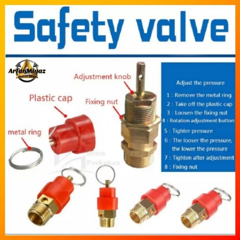 Jual Mini Safety Valve 1/4 inch Pengaman Tekanan Angin Kompresor ...