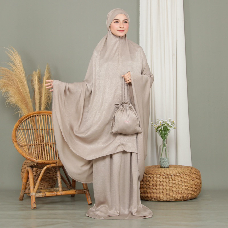 Jual Mukena Mecca Santorini Silk 3IN1 | Shopee Indonesia