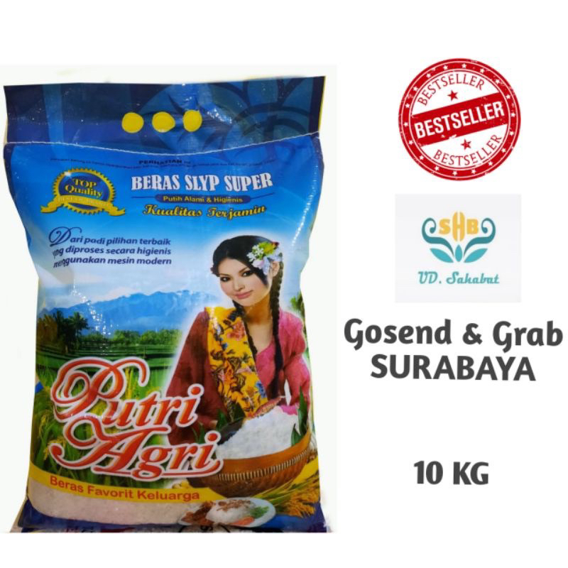 Jual Beras Cap Putri Agri 10 kg beras pulen super | Shopee Indonesia