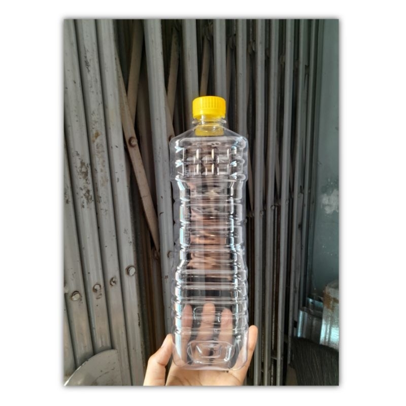 Jual Botol Minyak 1 liter kotak Long Neck/ Botol plastik kotak 1000ml ...