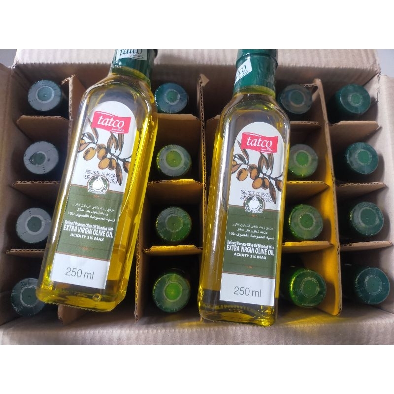 Jual Minyak zaitun tatco botol kaca bening 250 ml / extra virgin olive ...