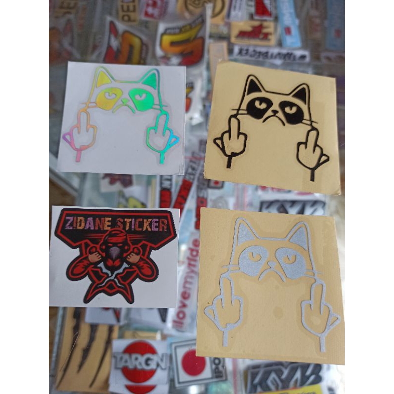 Jual STICKER ANIMASI LUCU MEME MIDDLE FINGER FUCEK KUCING VIRAL CUTTING ...