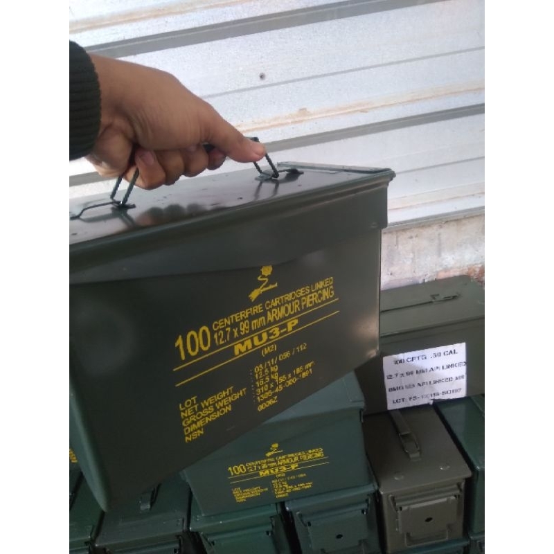 Jual kotak toolbox perkakas assesoris Pindad bekas kotak peluru TNI ...