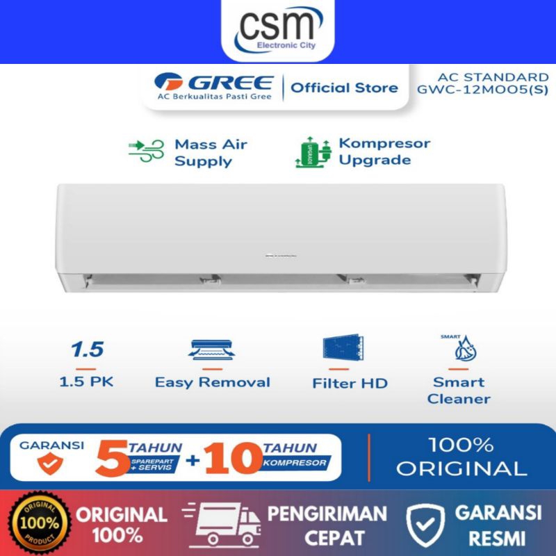 Jual AC GREE AC SPLIT 1,5 PK GWC-12MOO5S R32 [INDOOR+OUTDOOR UNIT ONLY ...