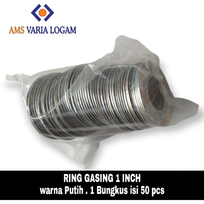 Jual Ring Plat Putih 1 inch / M25 Ring Mainan Gasing isi 50 Biji ...