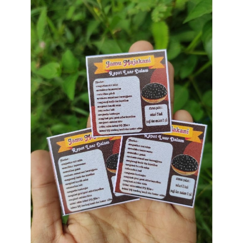 Jual STIKER/LEBEL JAMU pinang /dll bisa reques +DESAIN | Shopee Indonesia
