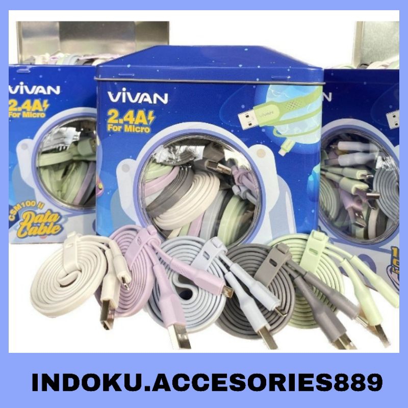 Jual Cable Data Vivan Usb Micro Fast Charging Kabel Vivan CSM100S 1M ...