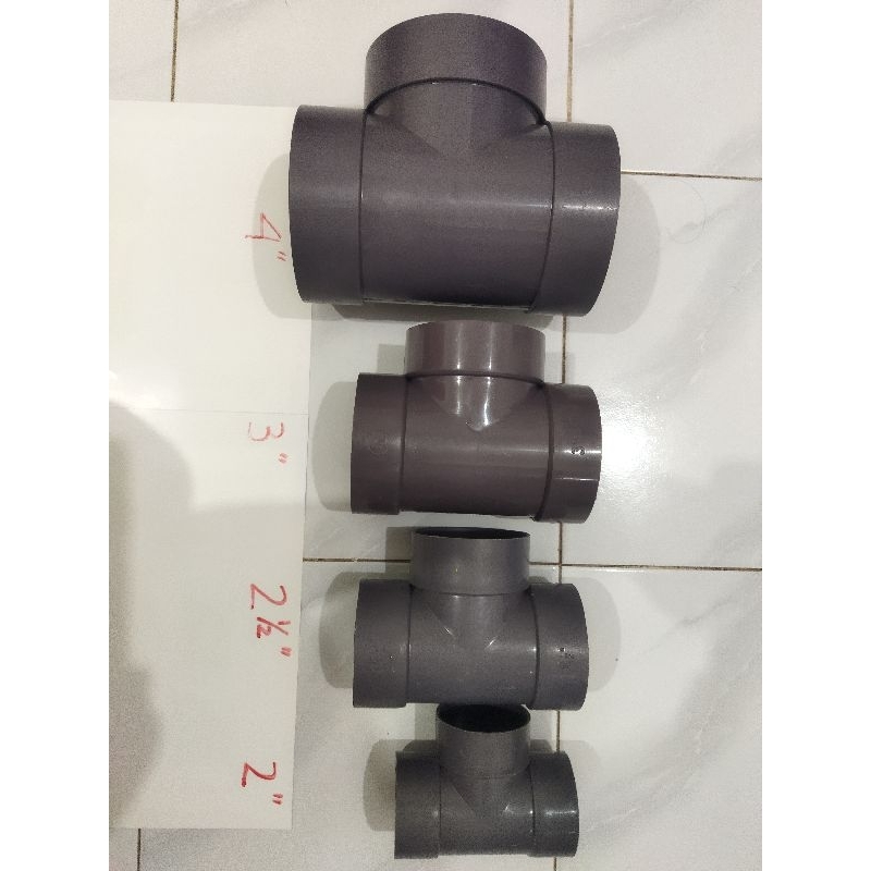Jual Tee PVC ukuran 4 inchi - 3 inchi - 2,5 inchi - 2 inchi | Shopee ...