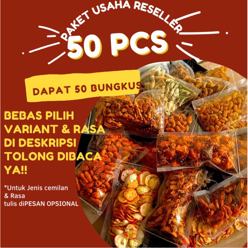 Jual 50bungkus CEMILAN PAKET RESELLER FREE PACKING BUBBLEWRAP&KARDUS ...