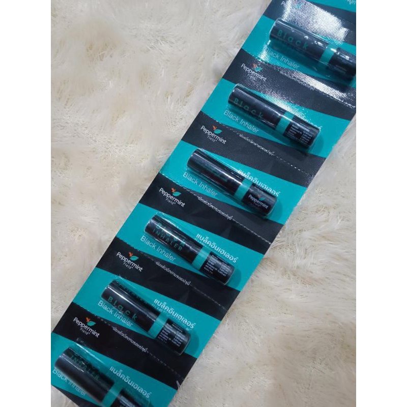 Jual BLACK INHALER PEPPERMINT original thailand 2in1 minyak angin dan ...